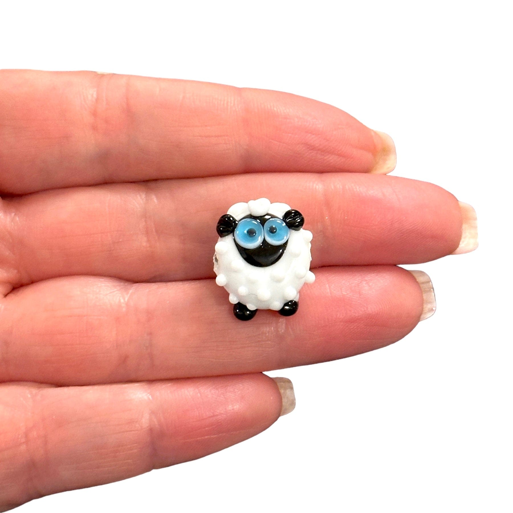 Hand Made Murano Glass Sheep Charm – Peppy Beads