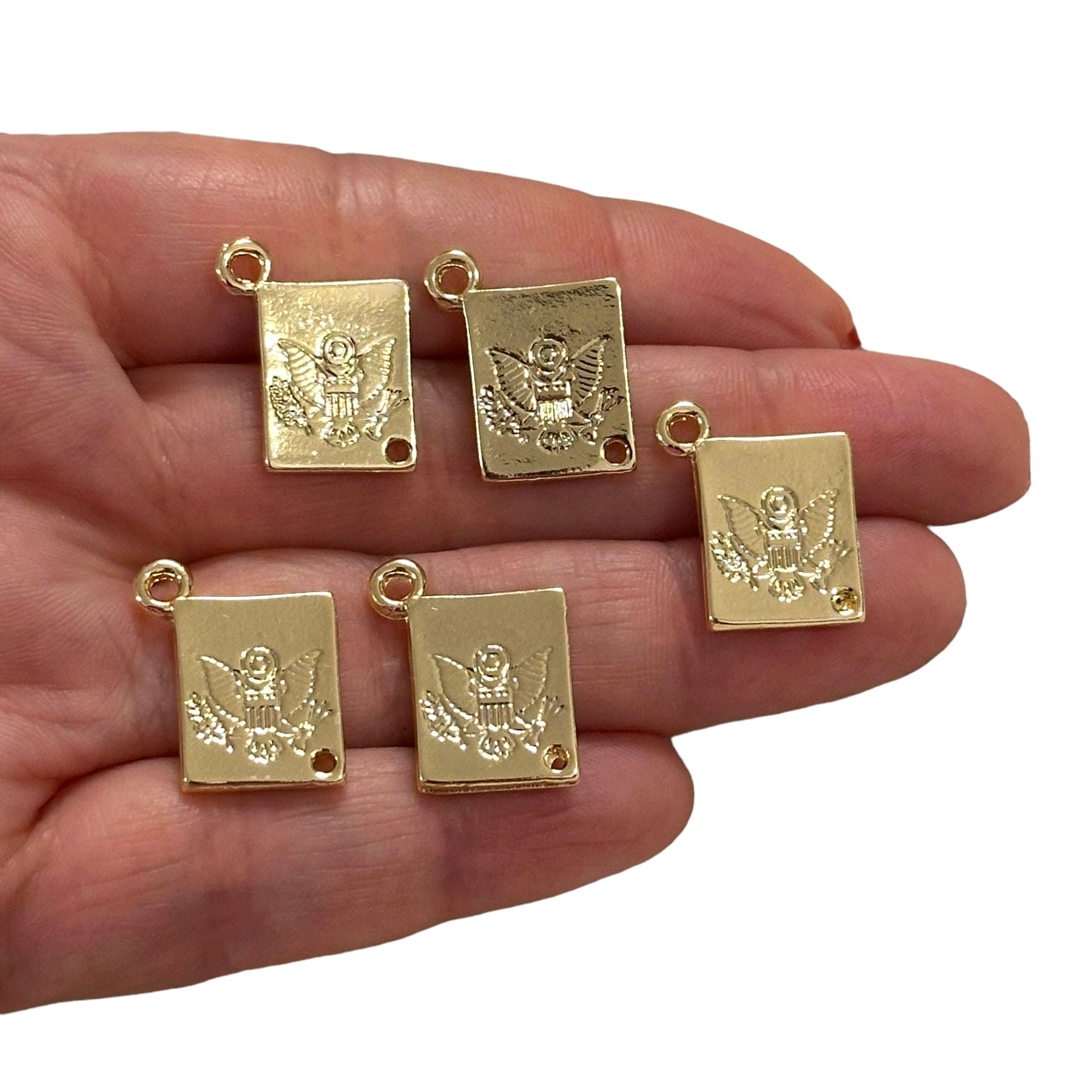 24Kt Gold Plated Passport Charms, Gold Travel Charms, 5 pcs in a pack ...